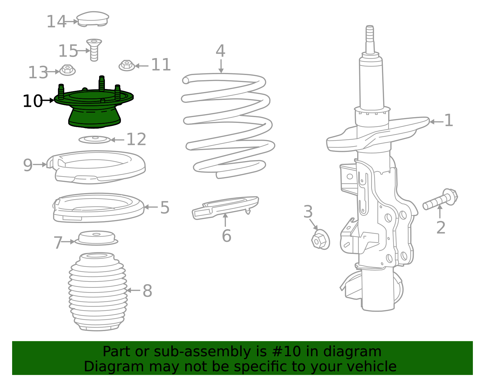 2016-2025 Cadillac Front Strut Mount 84639574 | Capital Chevy Parts