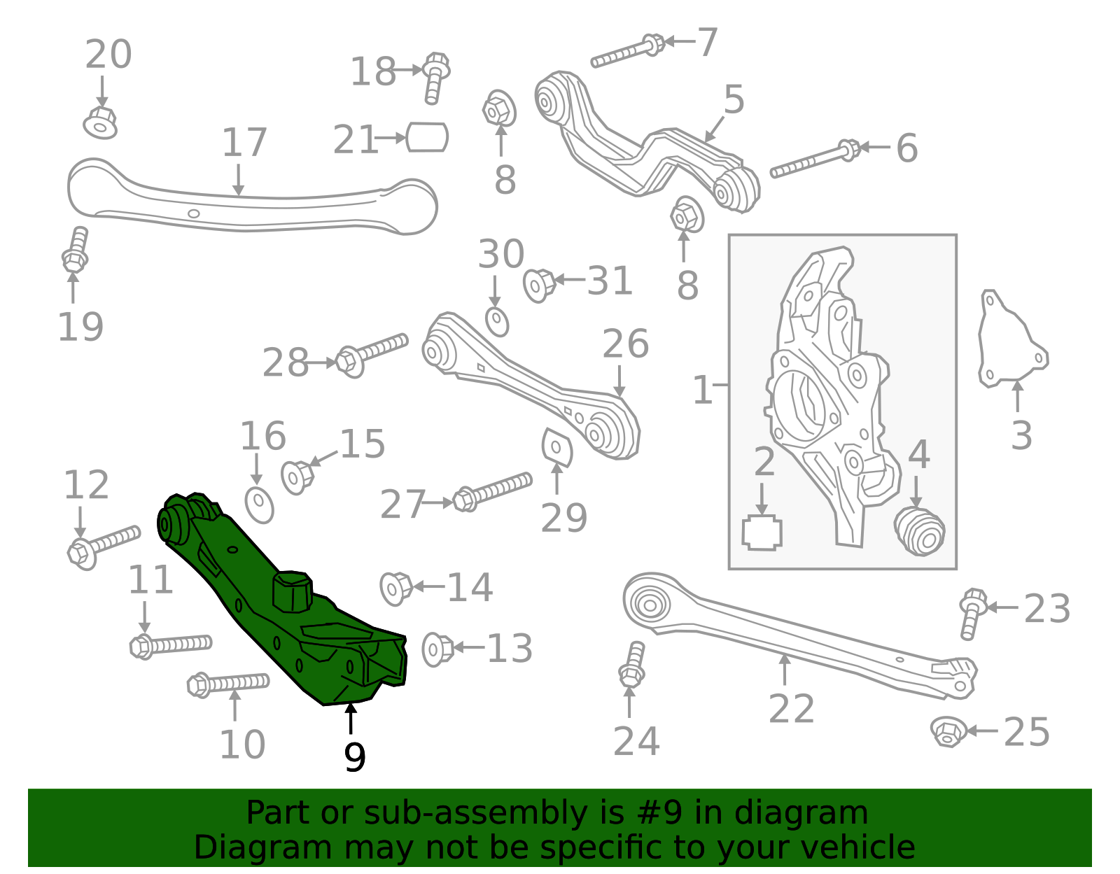 84496960 - 2019-2025 GM - Rear Suspension Lower Control Arm | Partners ...