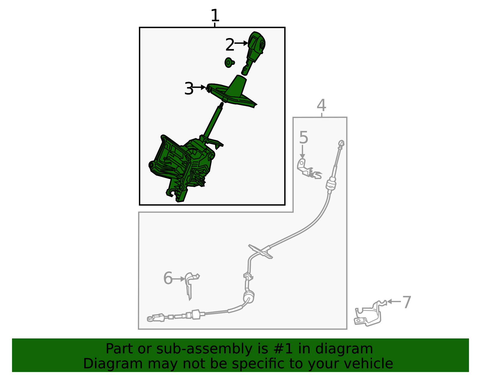 2013-2014 Ford Escape Gear Shift Assembly EJ5Z-7210-AD | Ford OEM Parts ...