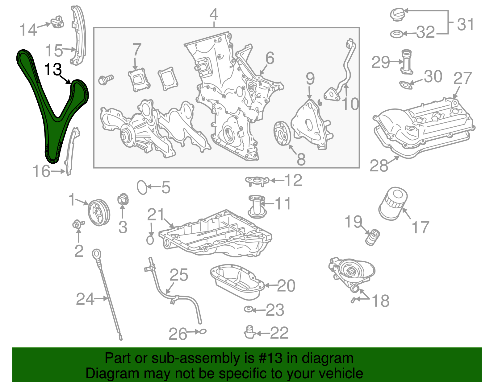 13506-AD010 - Engine Timing Chain 2003-2015 Toyota | Longo Toyota Parts