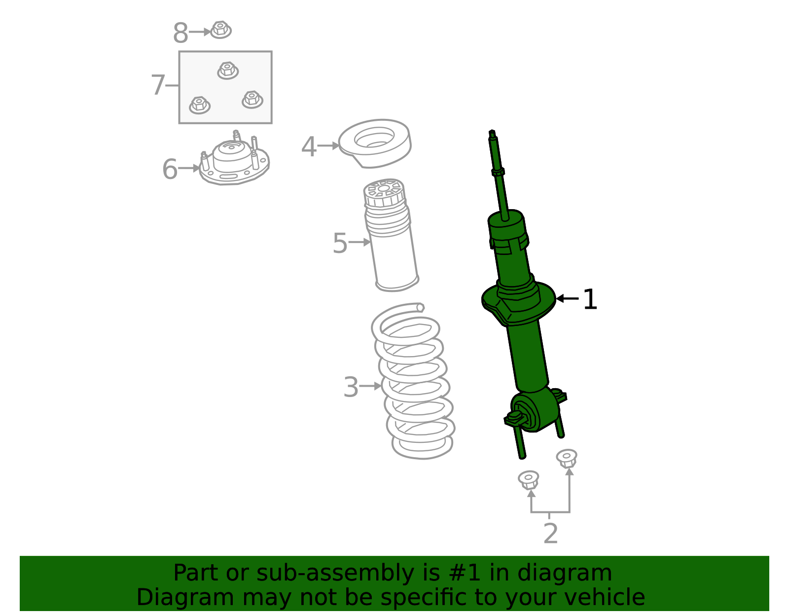 ASH-85967 - Ford Shock Absorber Assembly 2019-2023 Ford Ranger ...