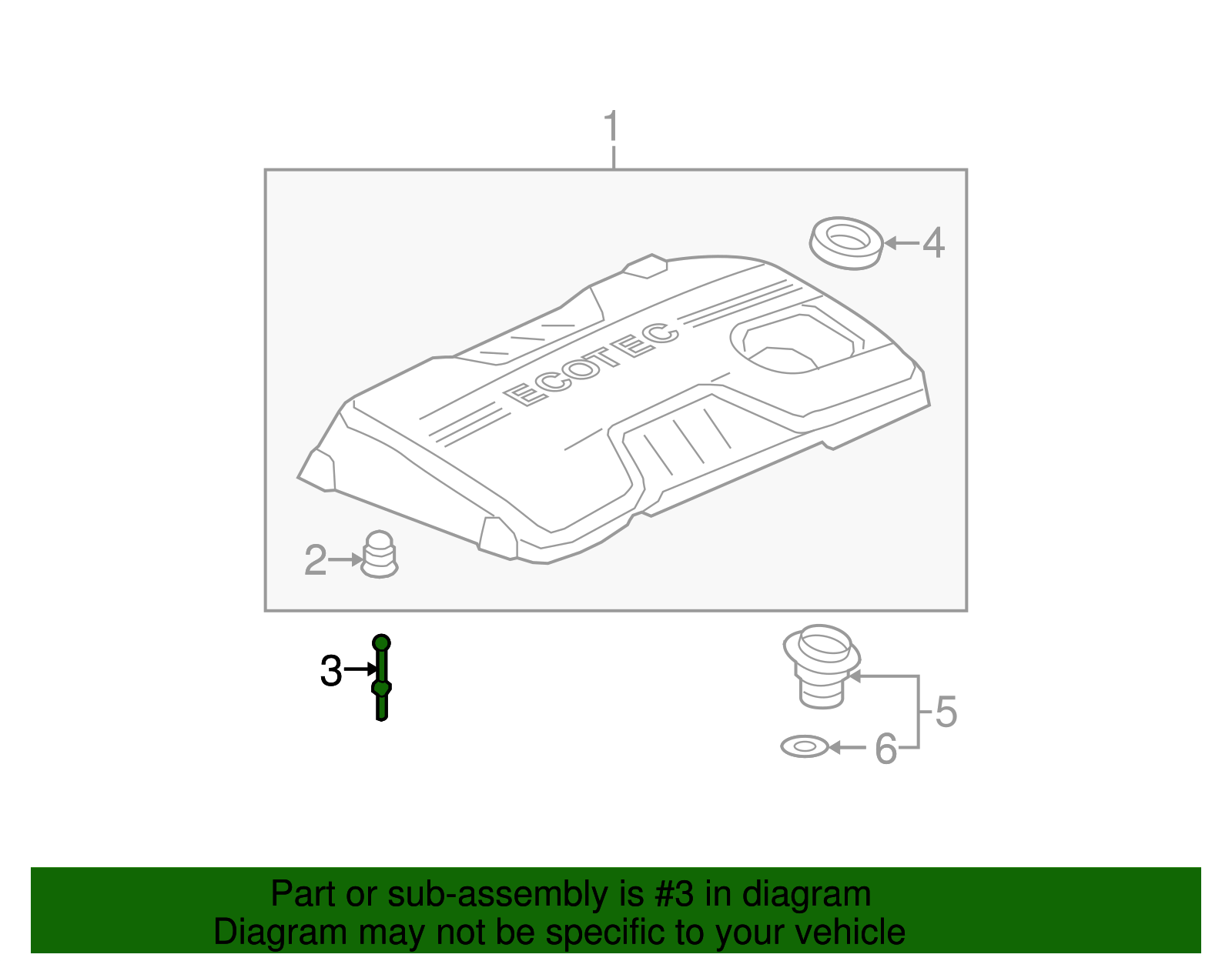 2006-2025 GM Upper Engine Intake Manifold Sight Shield Stud 11588967 ...