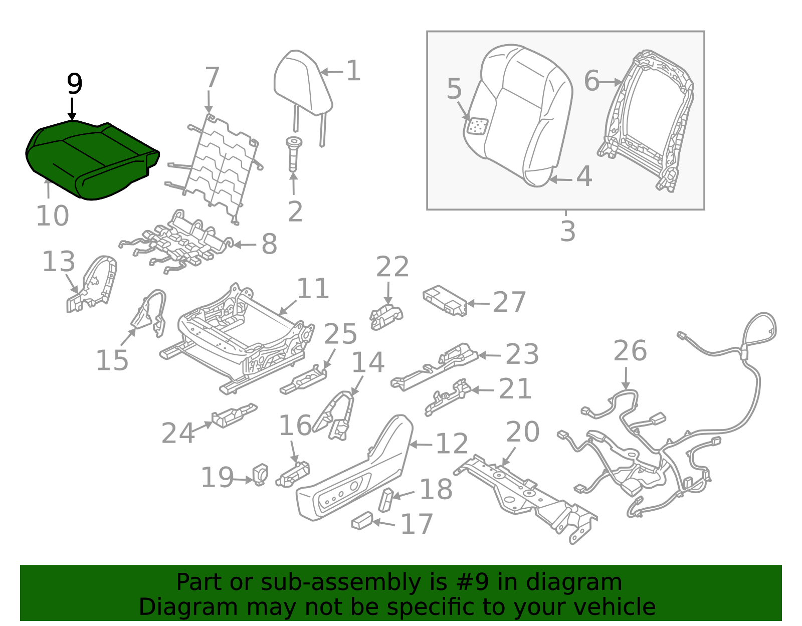 2021-2025 Nissan Rogue Cushion Cover 87370-6RA1C | Temecula Nissan Parts