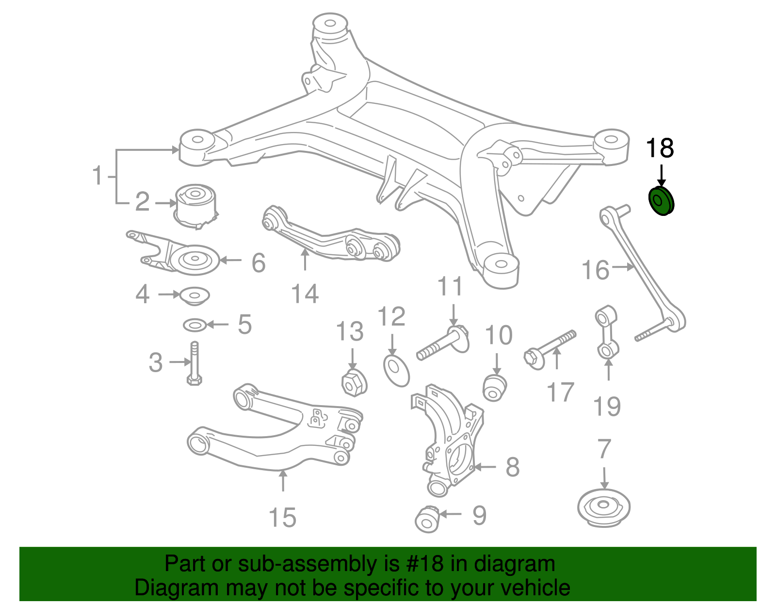 WHT-001-657 - Lateral Arm Adjust Cam 2001-2010 Audi | Audi OEM Parts