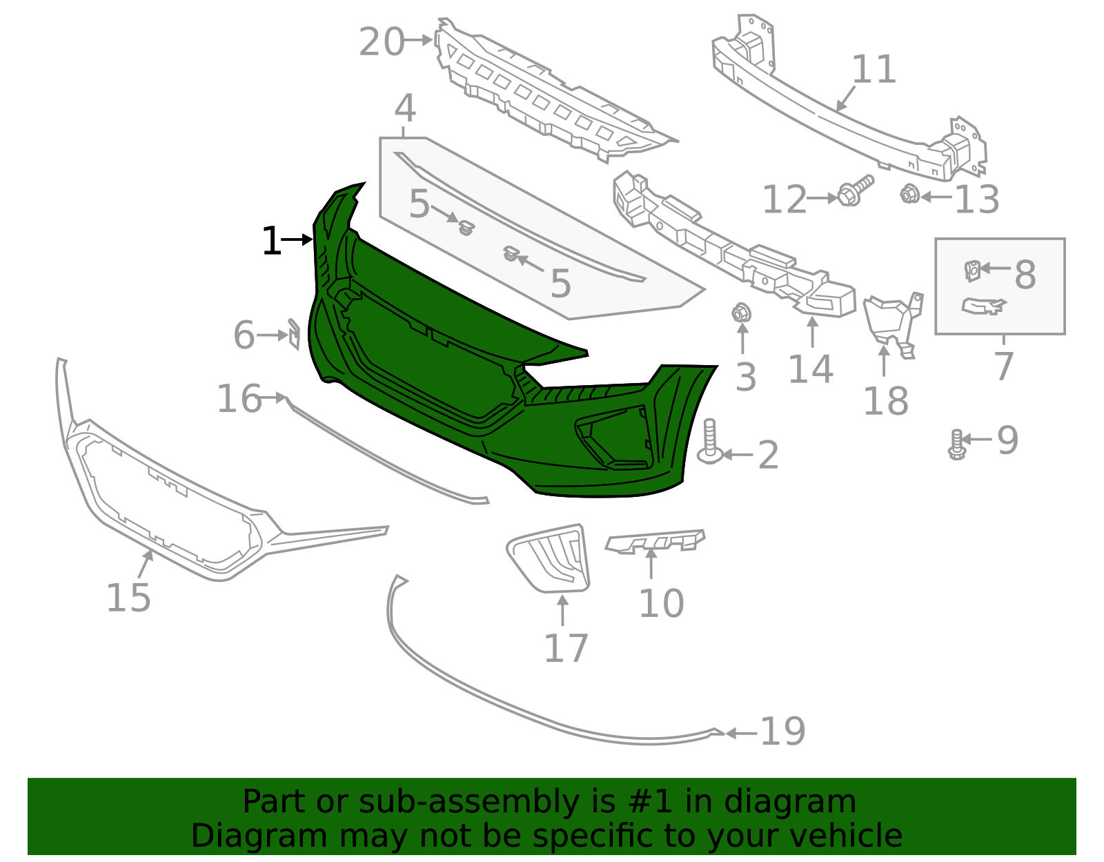 2020-2022 Hyundai Ioniq Bumper Cover 86511-G2500 | QuirkParts