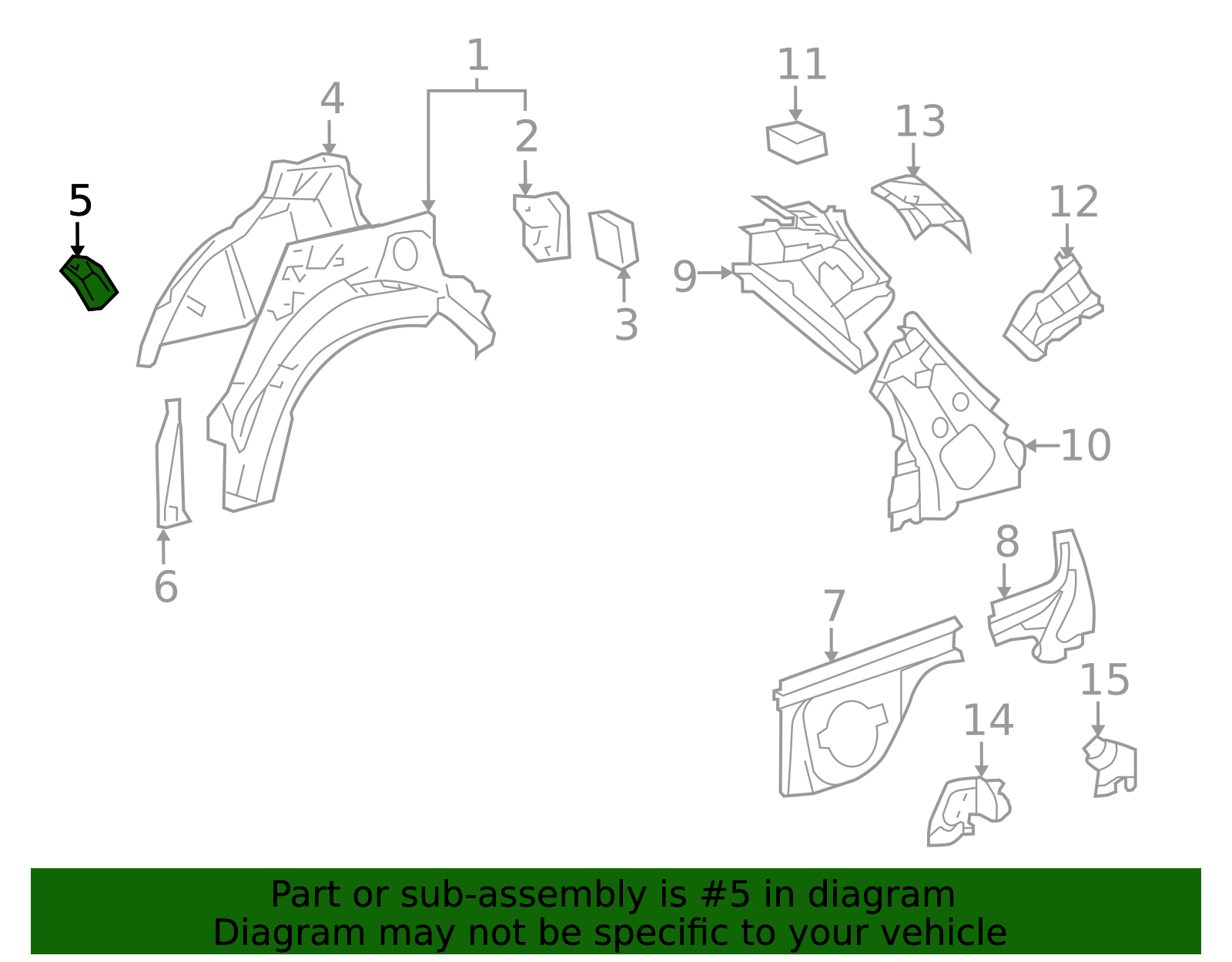 2007-2018 Toyota Yaris Inner Wheelhouse Retainer 61753-52020 | MotorMotor