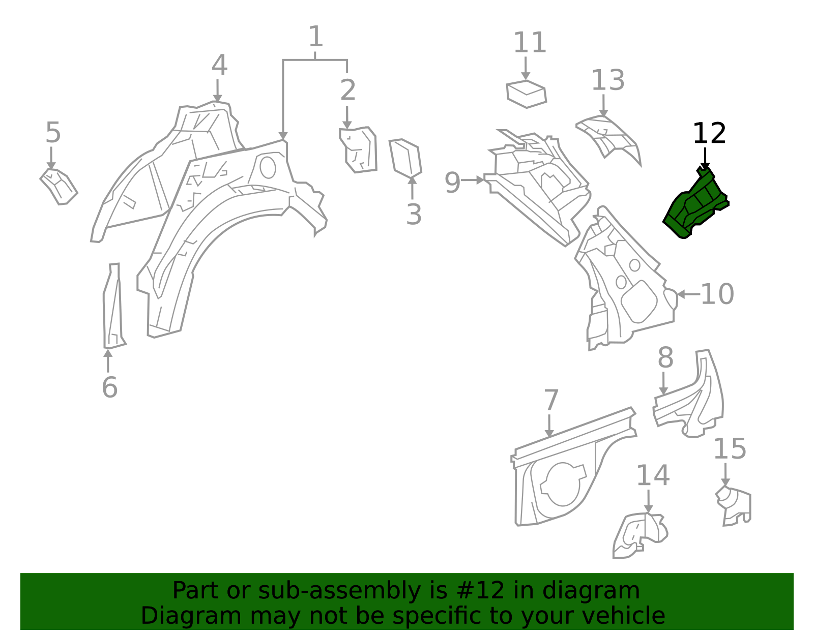 2014-2018 Toyota Yaris Reinforced Bracket 61766-0D070 | Toyota Parts Center