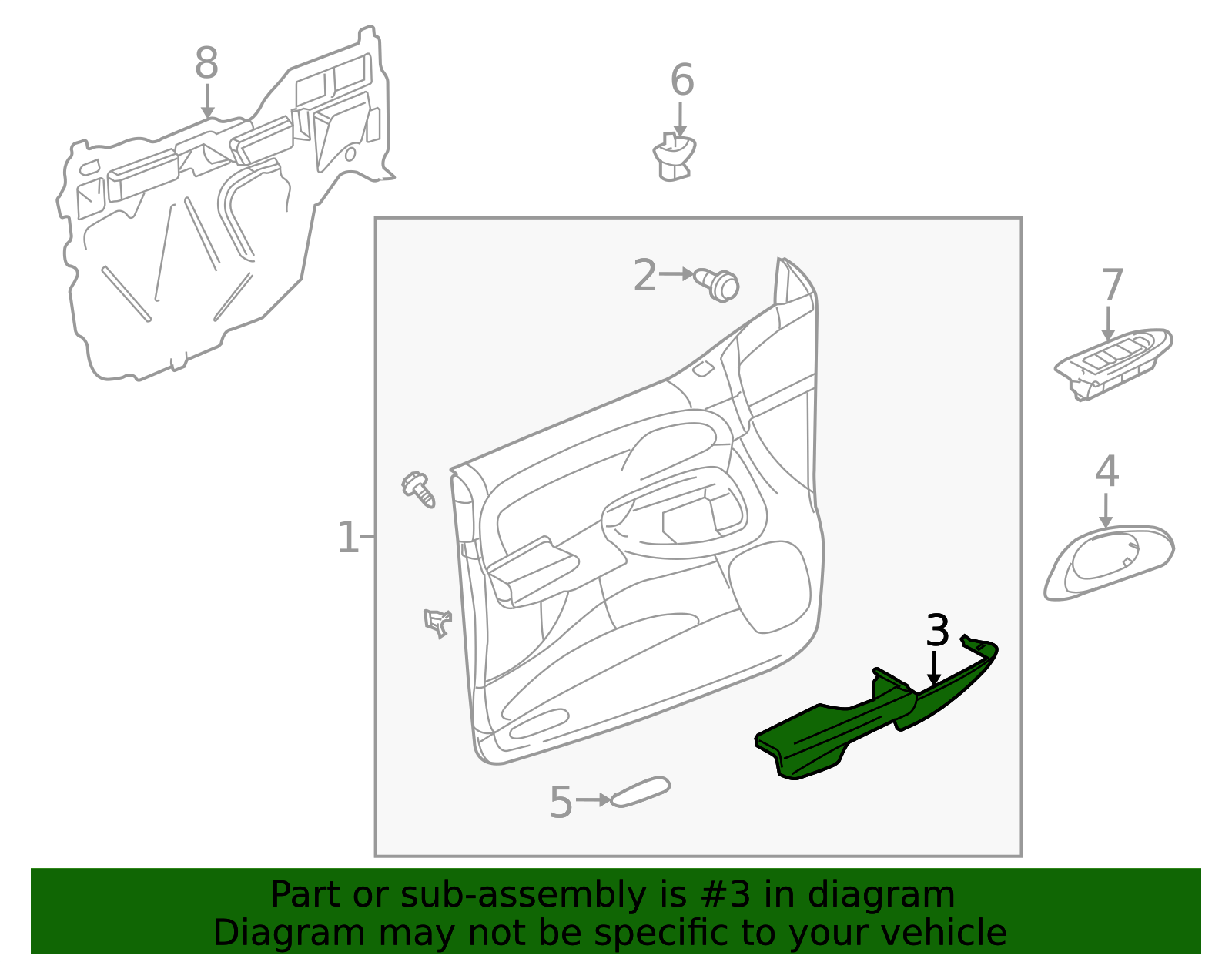 2002-2004 GMC Armrest 15055825 | Shop Matick Buick GMC