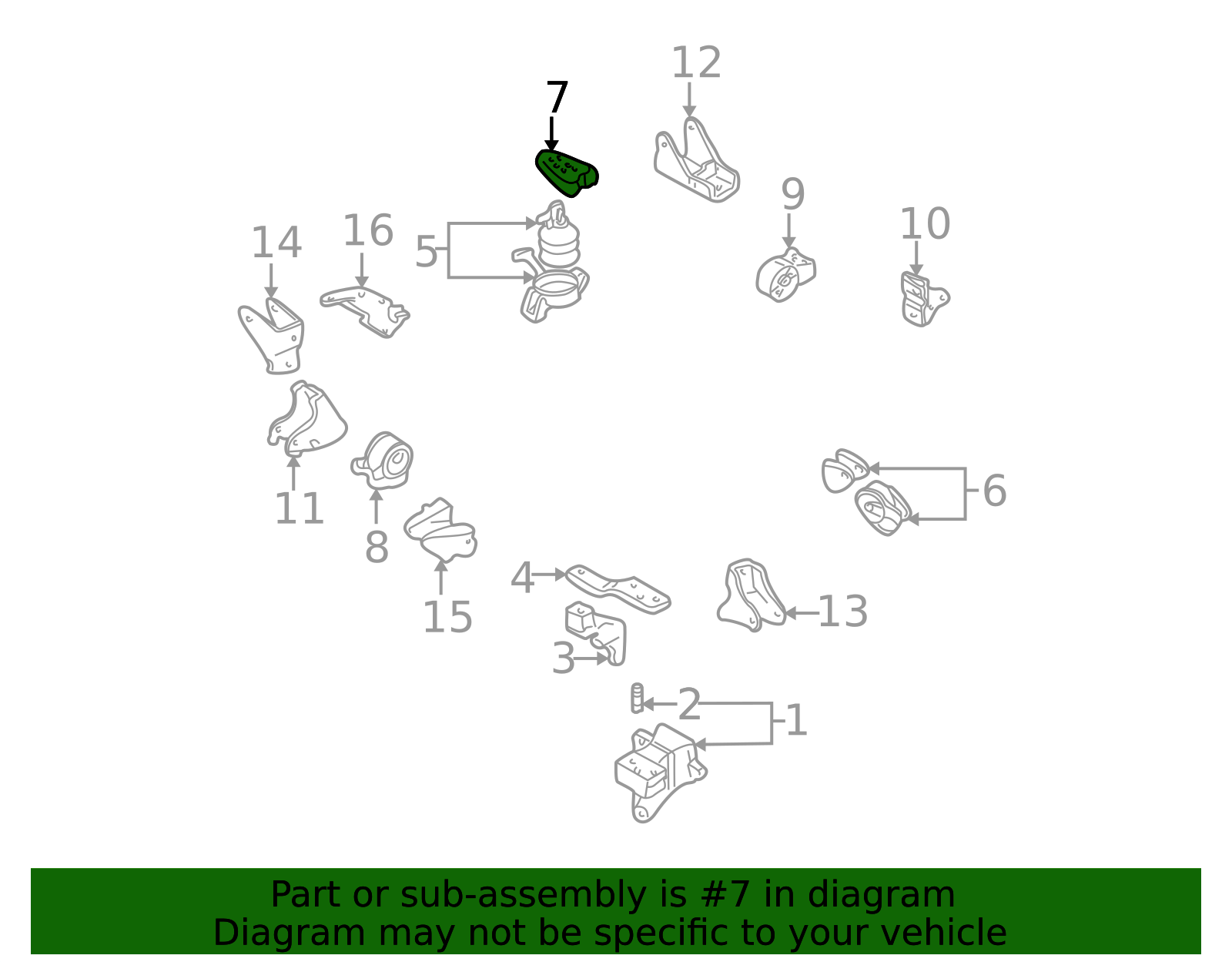 2001-2008 Hyundai Support Bracket 21815-2D101 | QuirkParts