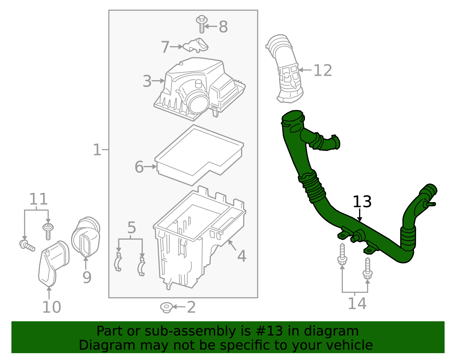 LK4Z-9C623-C - Engine Air Intake Hose 2020-2025 Ford | Ford Parts Direct