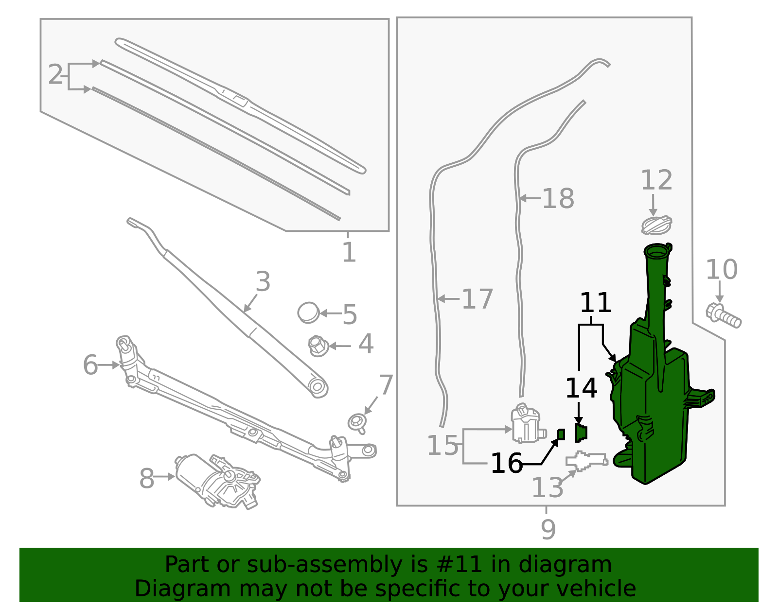 Hyundai - 98611-S8000 - Washer Fluid Reservoir - 2020-2025 Hyundai ...