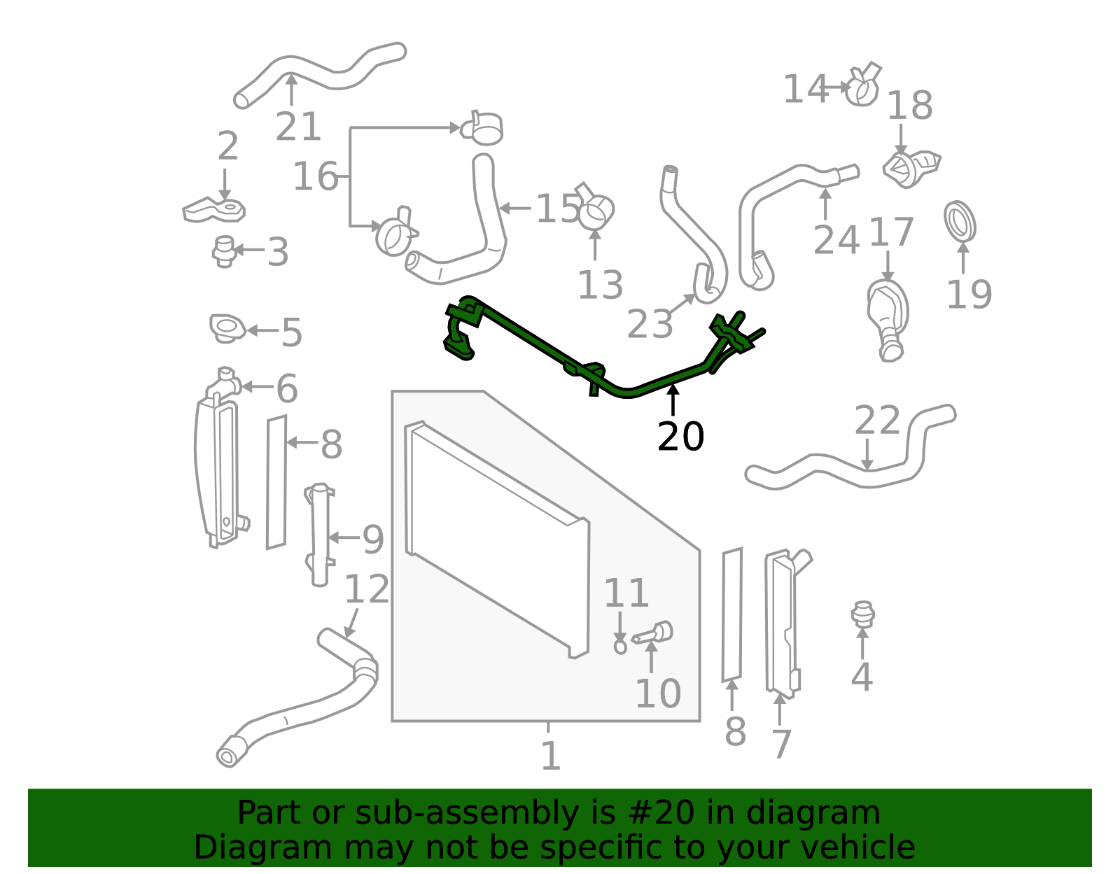 Genuine Official Toyota Engine Coolant Bypass Pipe part# 16268-0D011 ...