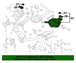 4G0-253-609-CN - Rear Muffler 2014-2018 Audi RS7 | Audi OEM Parts