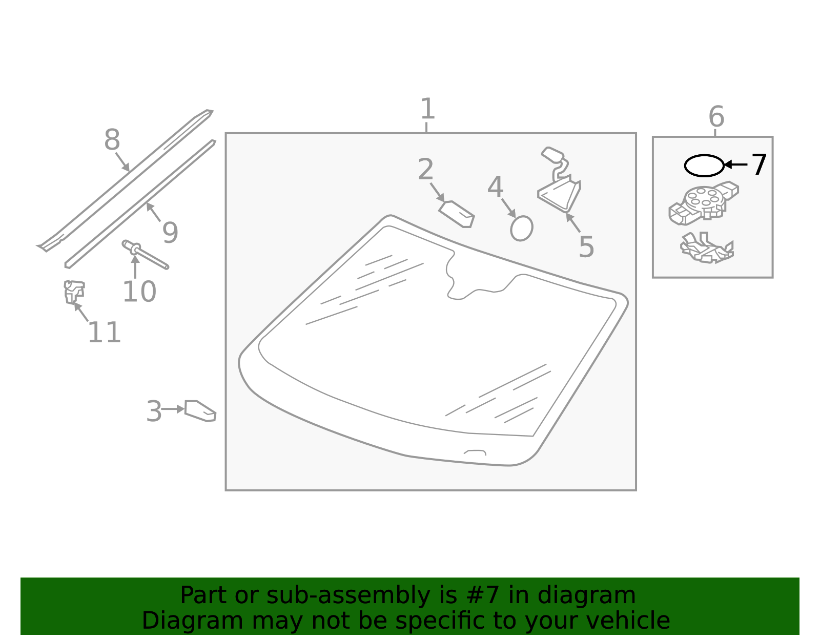 533-867-910-A - Roof Panel Seal Strip 2018-2024 Volkswagen Tiguan | OEM ...
