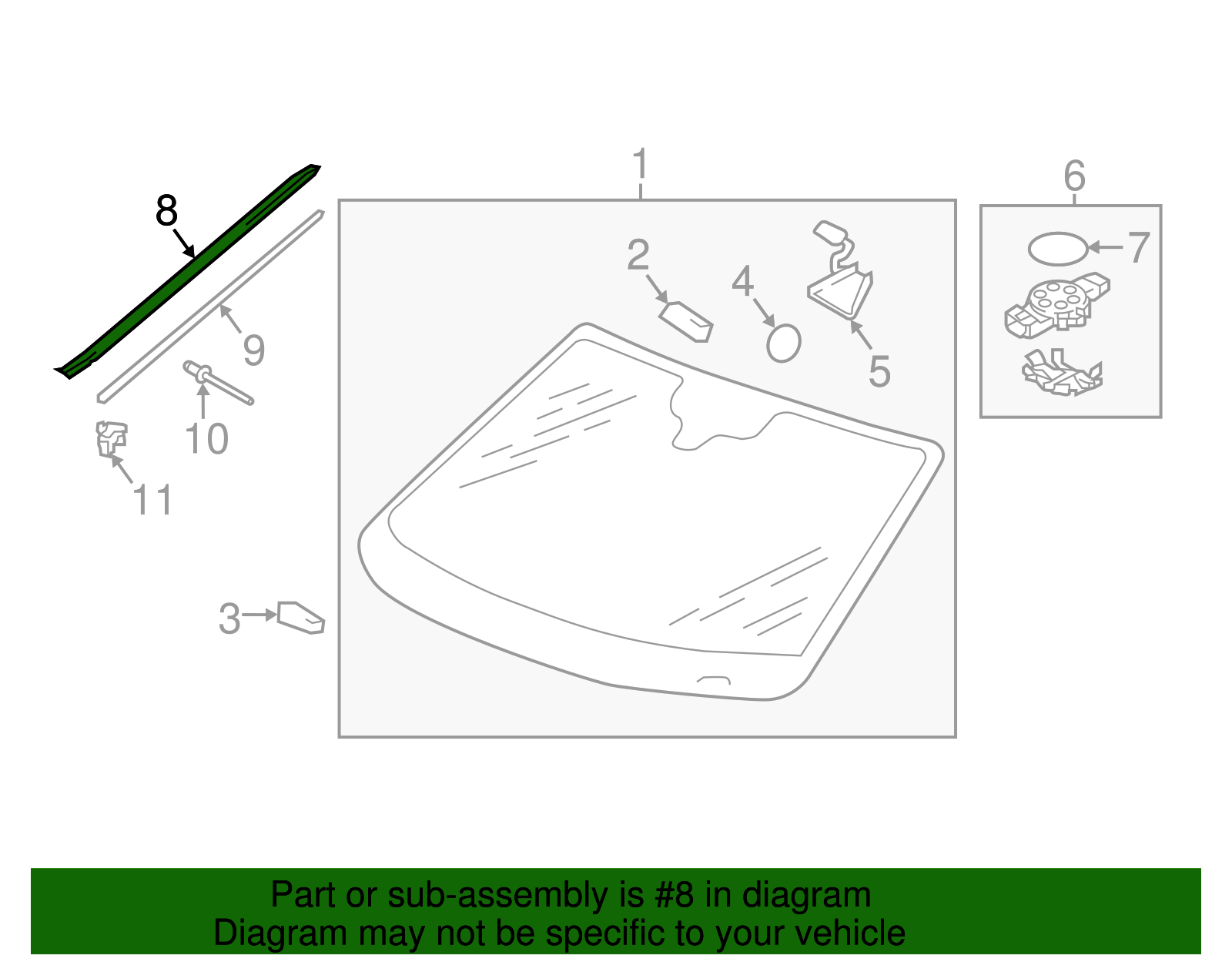 2018-2024 Volkswagen Tiguan Reveal Molding 5NA-854-327-D-5AP | VW ...