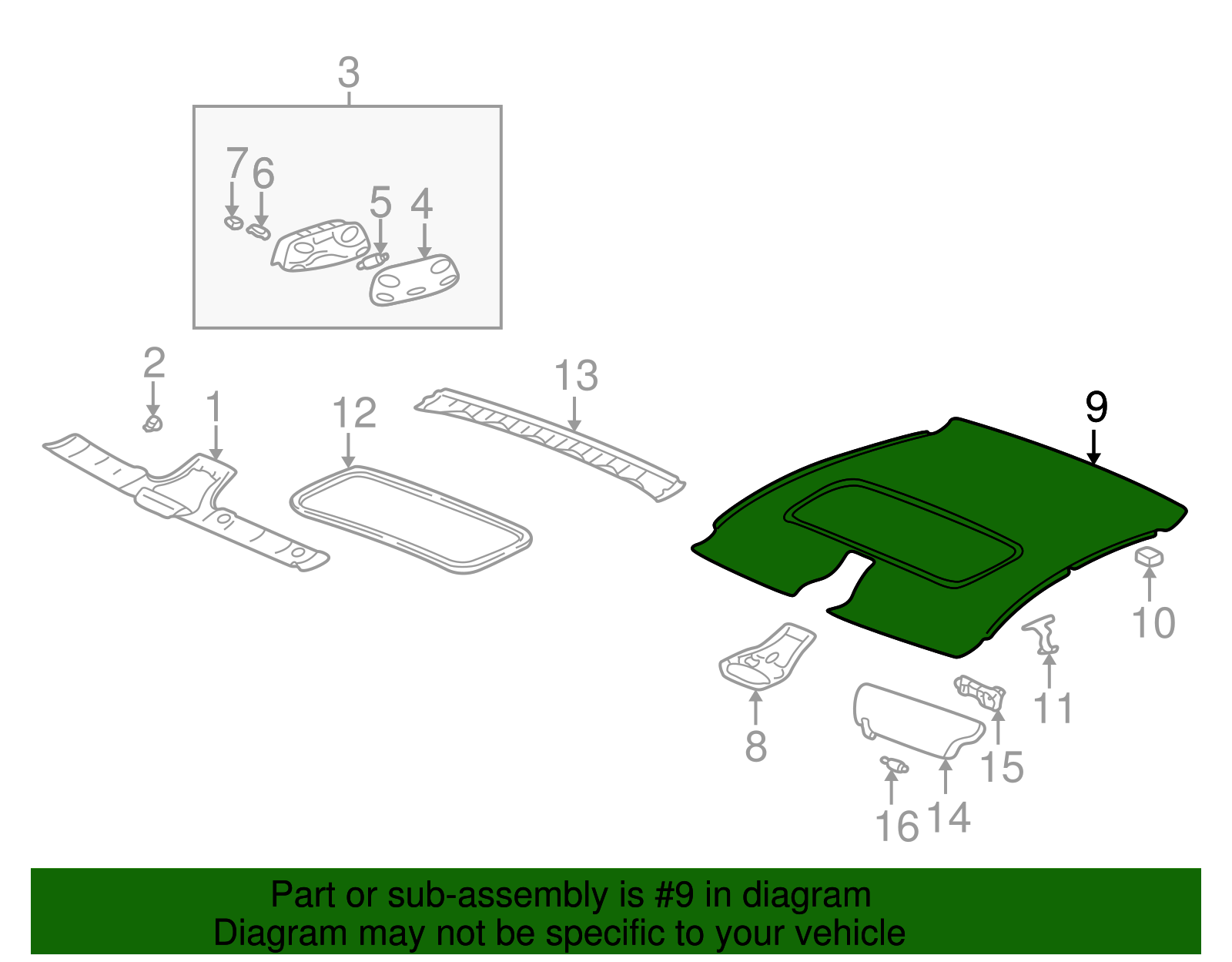 Headliner - Replace Sagging Interiors with OEM Fit | AutoNation Parts