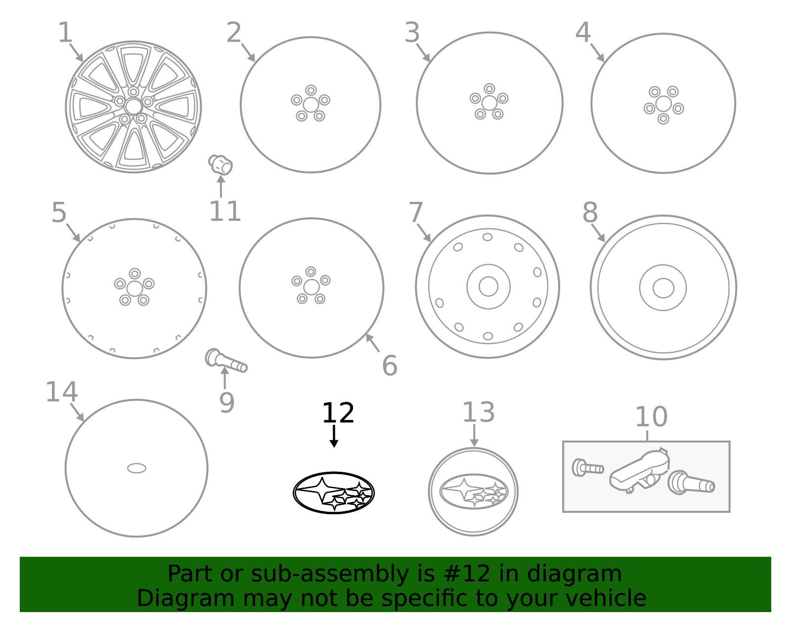 28821SA030 - Center Cap - 2006-2016 Subaru | World OEM Parts Subaru