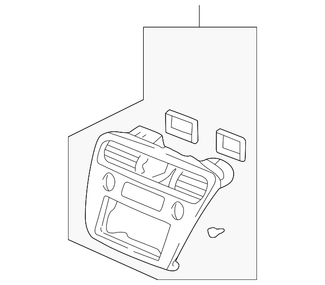 OEM 1998-2000 Honda Accord Center Bezel 77250-S84-A01ZA | Honda ...