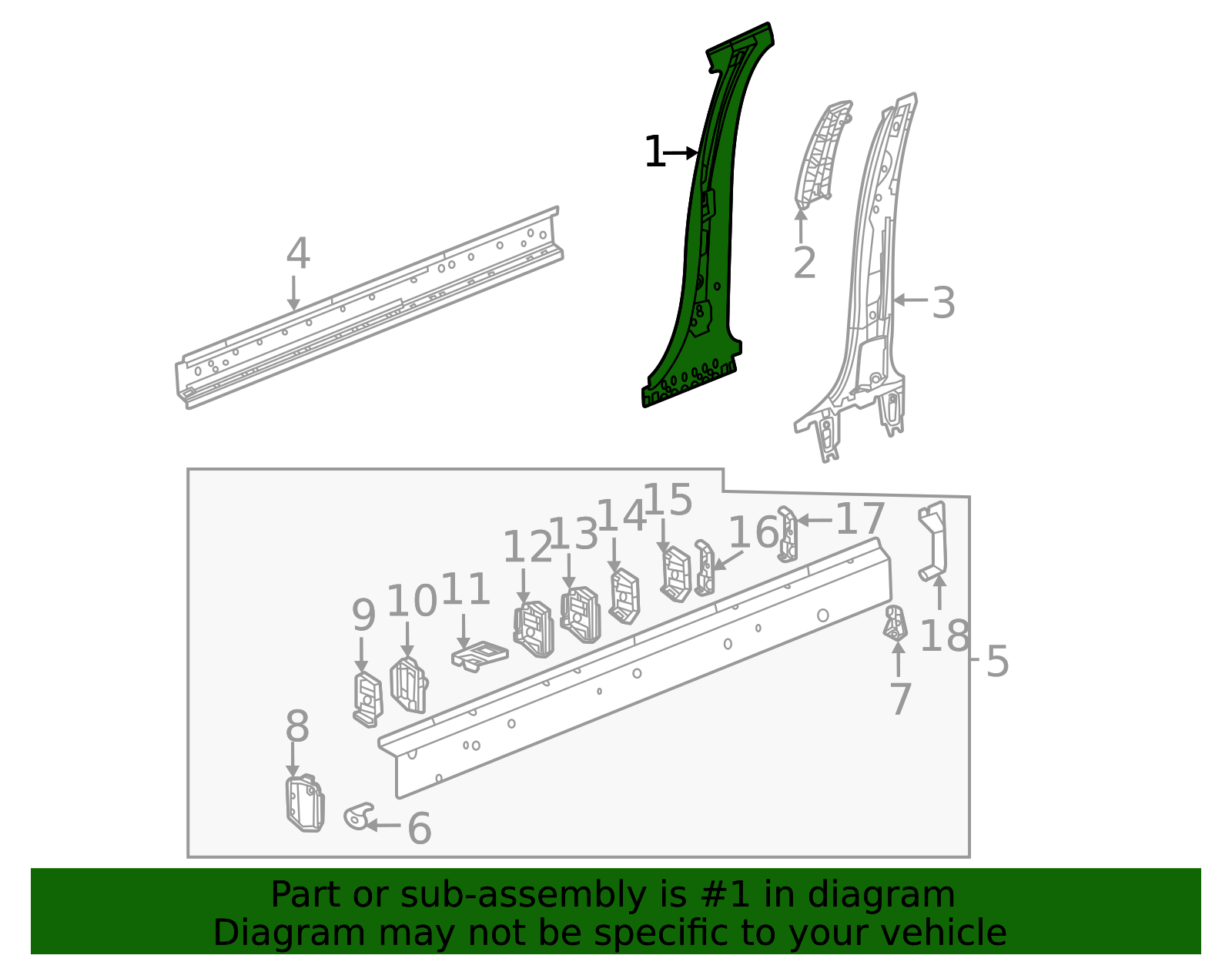 2021-2025 GM Center Pillar Reinforced 85578494 | Shop Matick Buick GMC