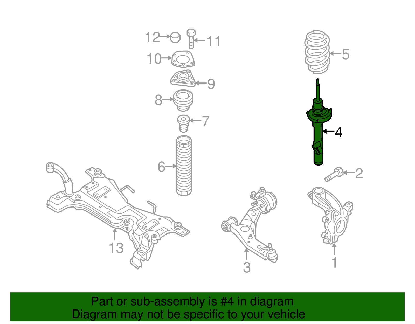 CDY034900 - Mazda Strut 2006-2010 Mazda 5 | Performance Auto Parts