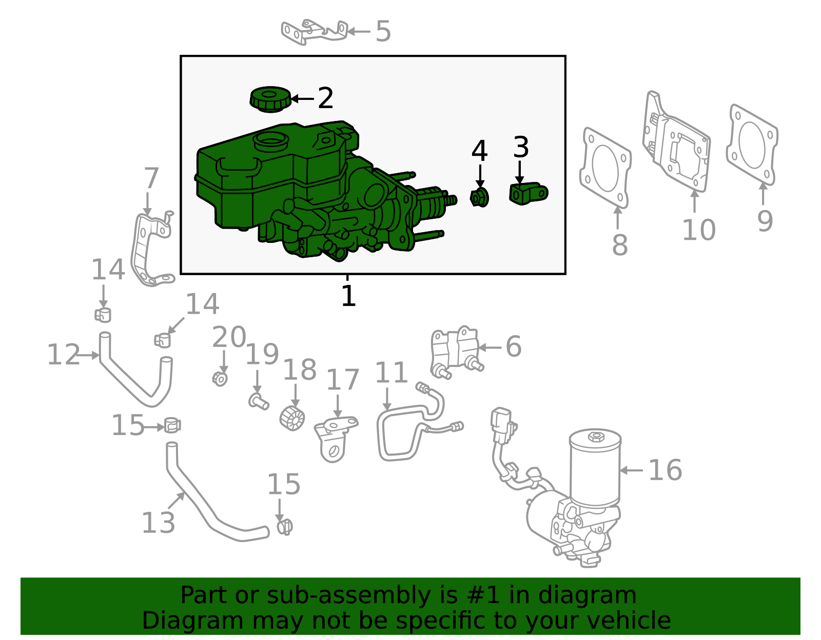 47055-AK010 - Master Cylinder Assembly 2024-2025 Toyota Tacoma | Longo ...