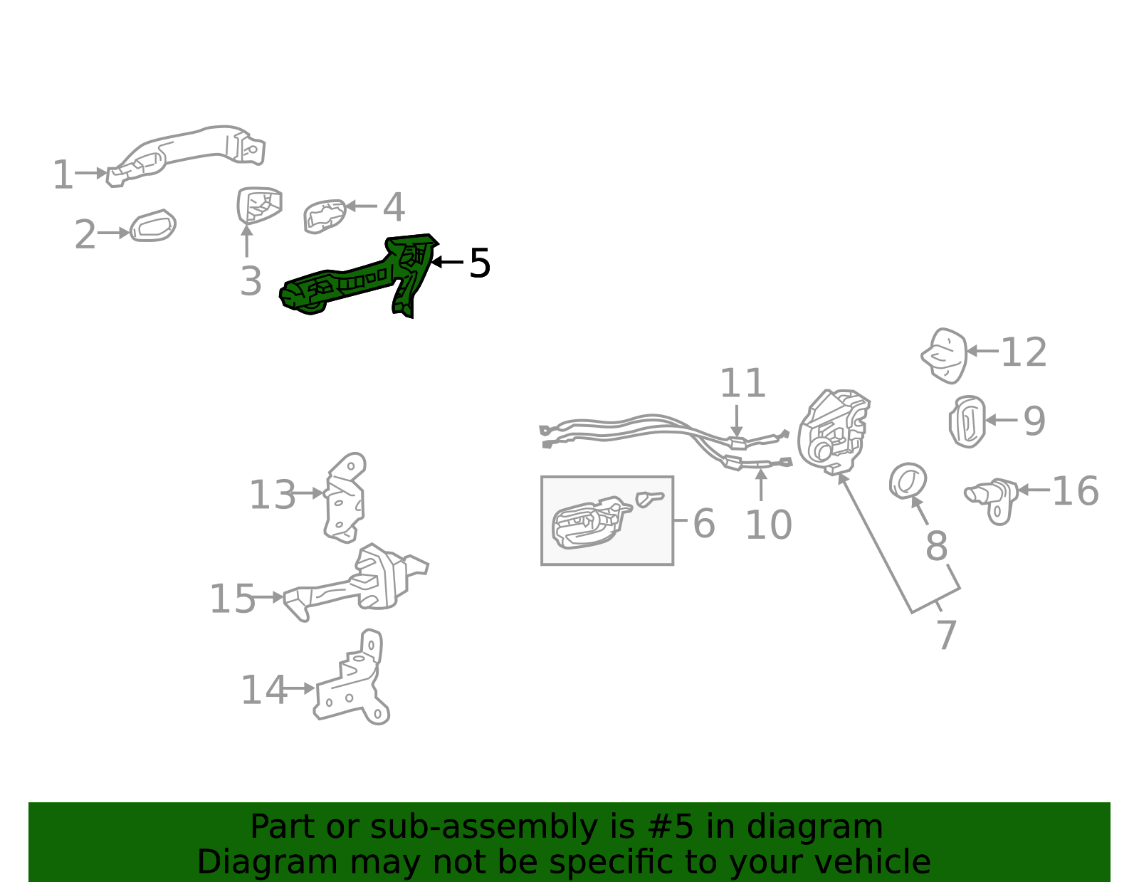 2016-2018 Toyota Tacoma Handle Base 69204-04020 | OEM Parts Quick