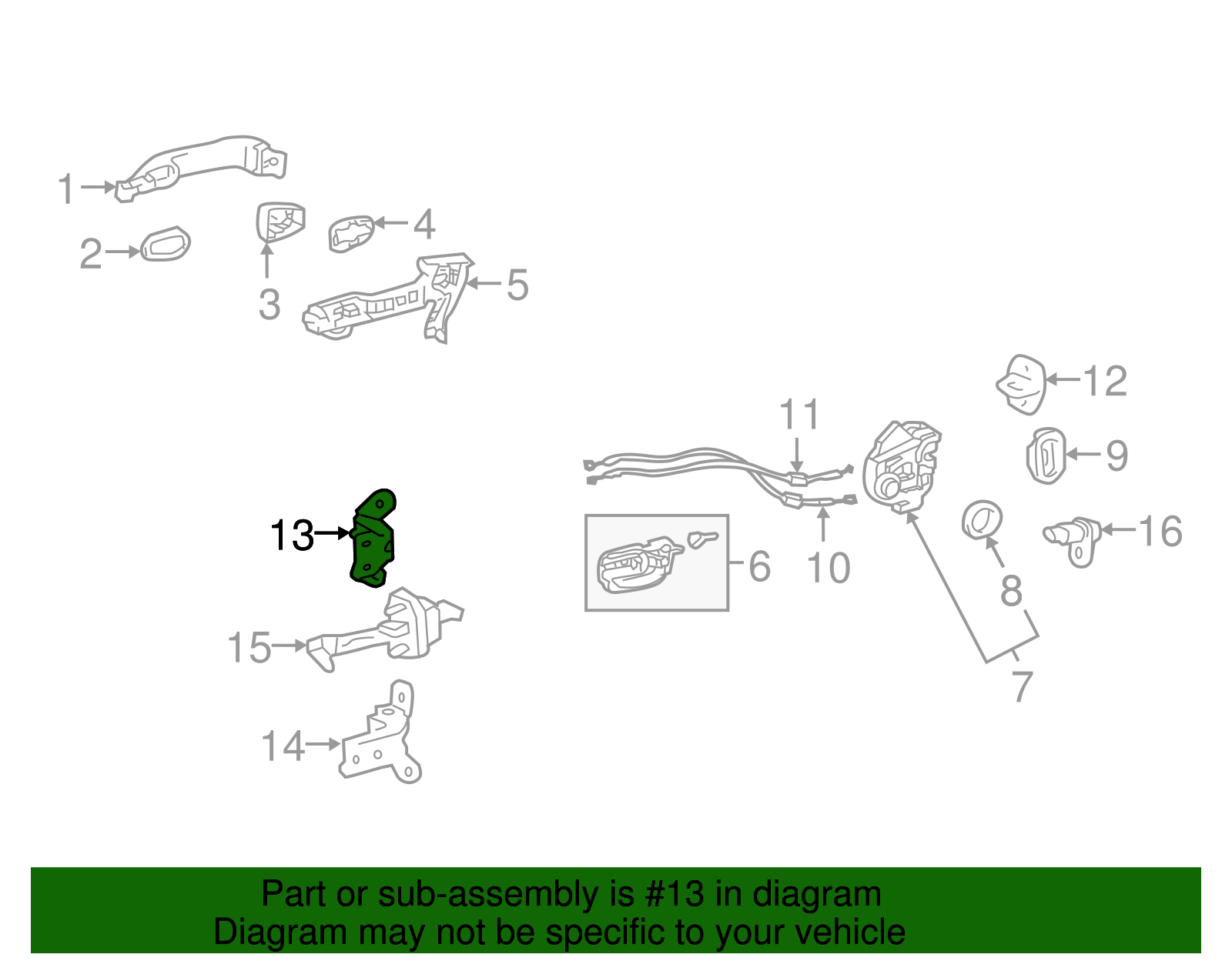 68760-04010 - Toyota Upper Hinge 2005-2024 Toyota | Performance Auto Parts