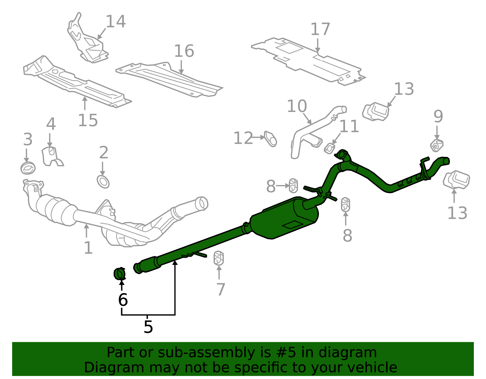 Buy Genuine GM Auto Parts - Muffler (Part # 85652527) | GM Parts Store