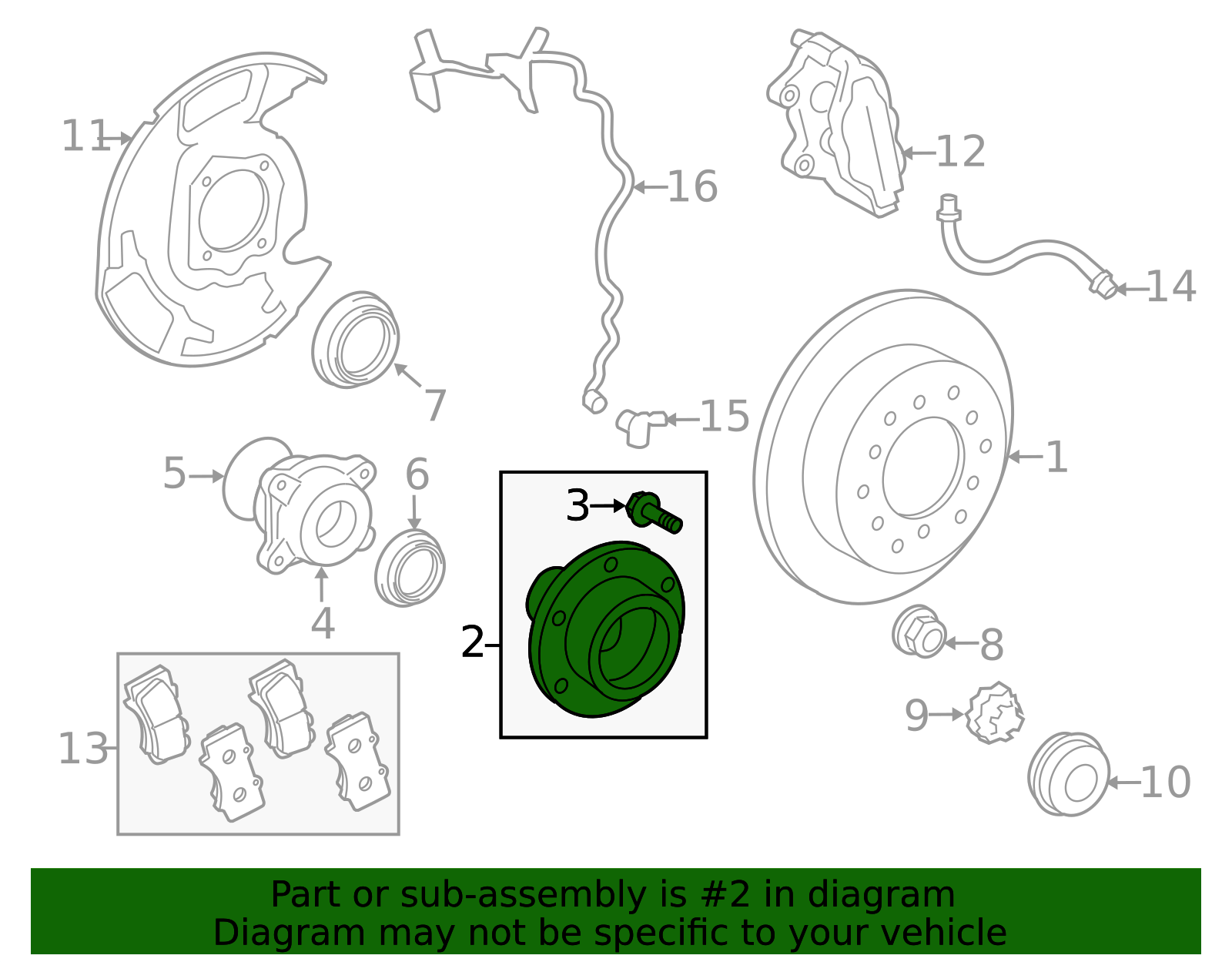 2008-2021 Toyota Land Cruiser Hub Assembly 43502-60190 | Toyota Parts ...