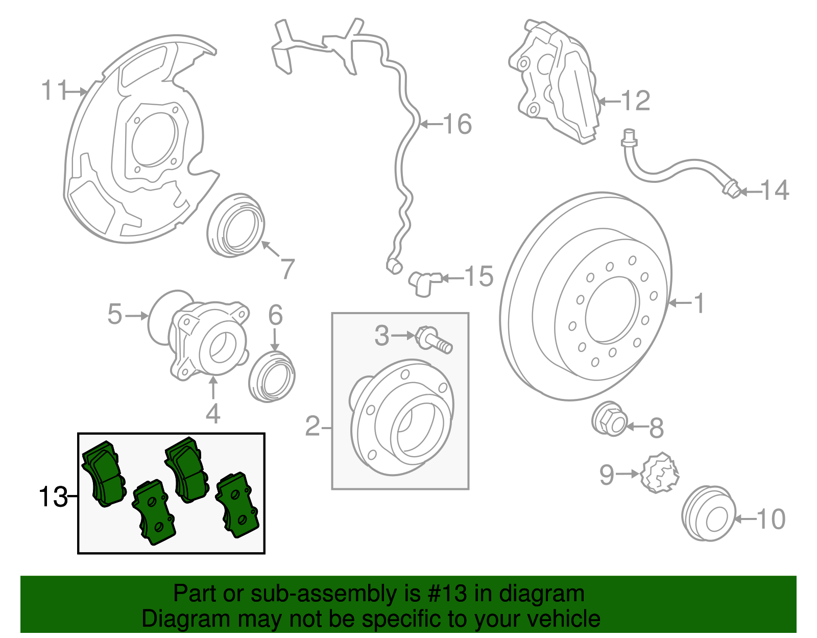 2020-2021 Toyota Land Cruiser Brake Pads Front 04465-60281 | Toyota ...