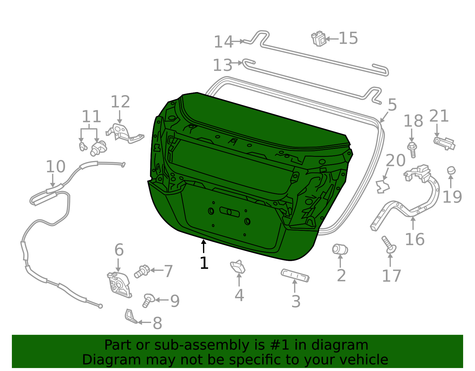 2018-2021 Honda Clarity Trunk Lid 68500-TRT-A90ZZ | Honda Factory Parts