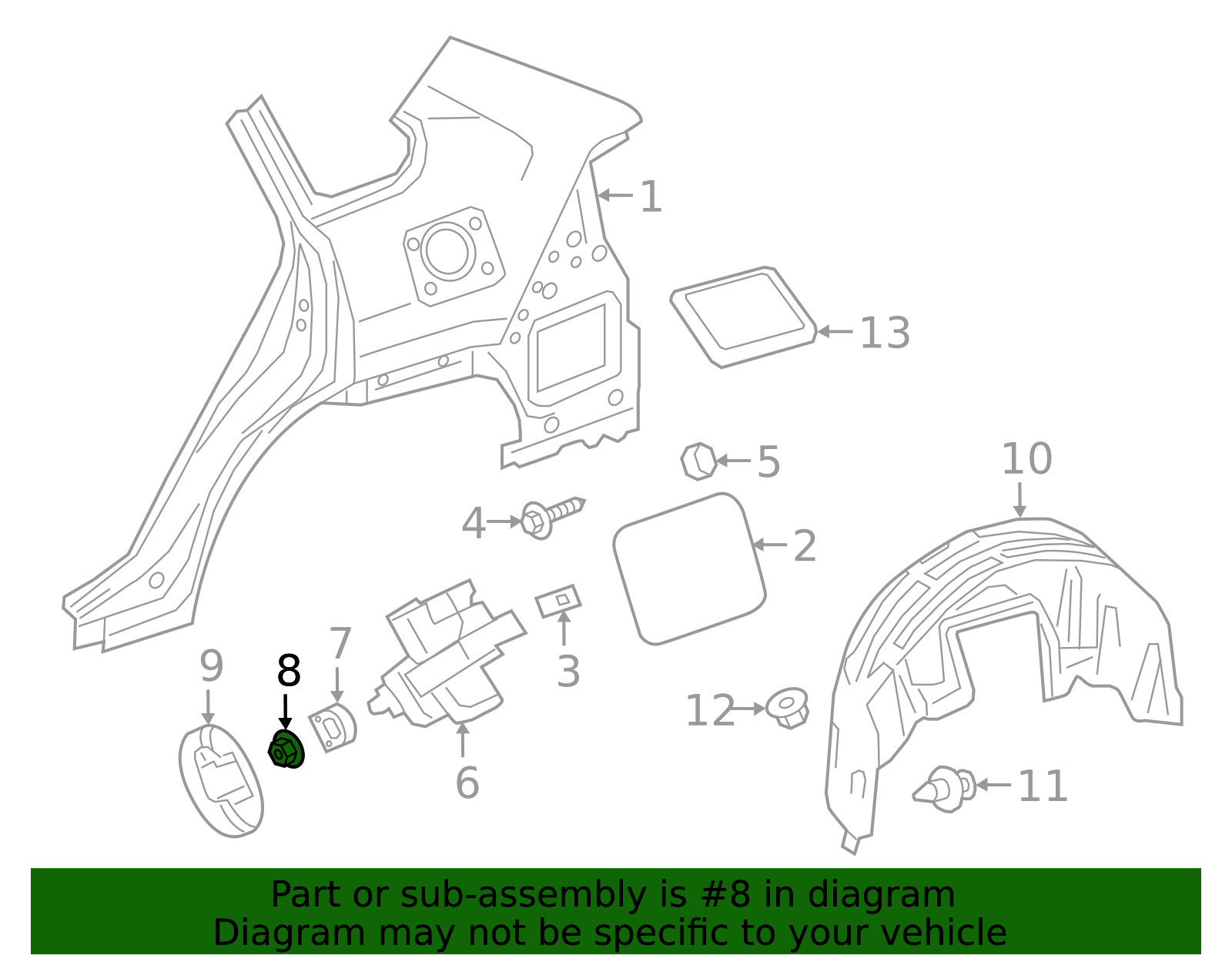 2019-2026 Toyota Lock Actuator Spacer 77379-12030 | Toyota Parts Center