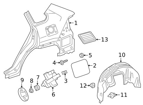 Quarter Panel & Components for 2024 Toyota RAV4 | OEM Parts Online