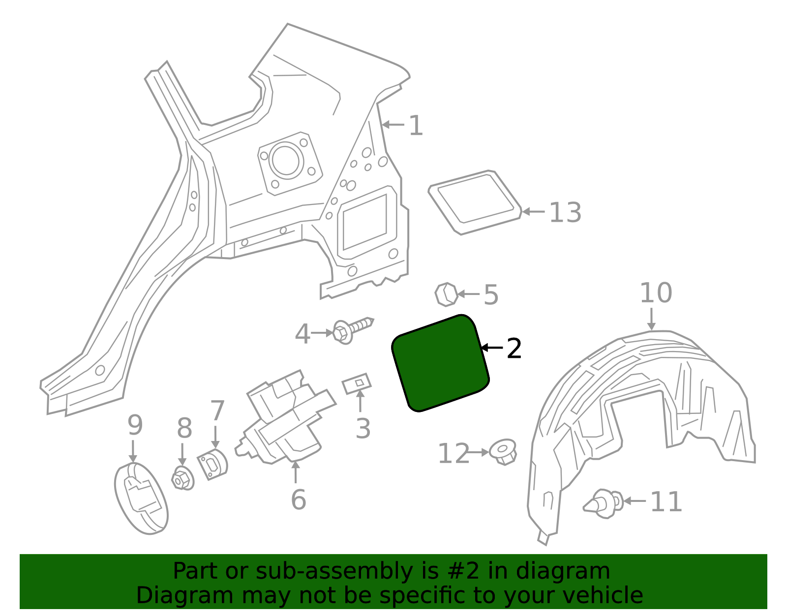 Genuine Official Toyota Fuel Door part# 77350-0R050 for Ourisman Toyota ...
