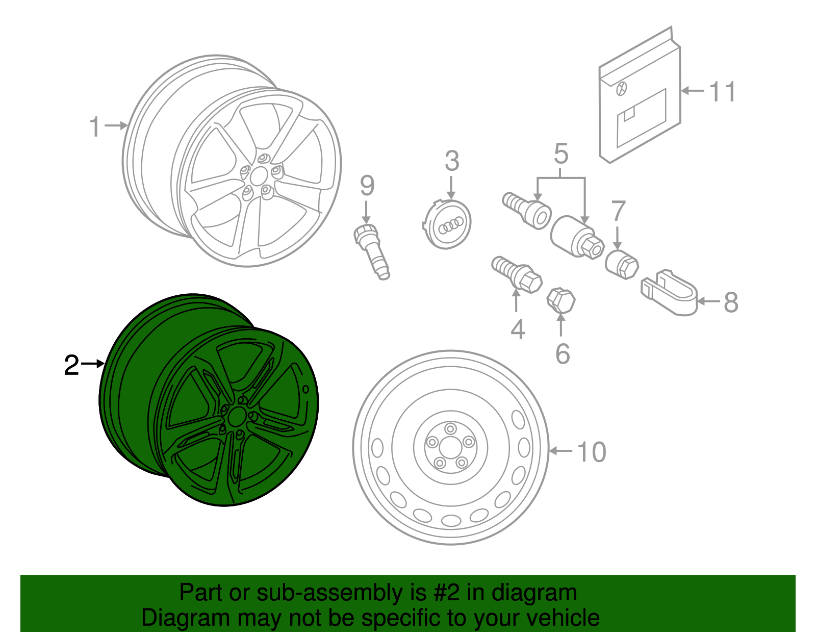 4G8-601-025-AP - Wheel, Alloy 2014-2018 Audi | Audi OEM Parts Guy