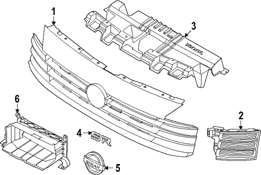 62310-7LG0C - Grille - 2025 Nissan Kicks | Nissan OEM Parts Direct