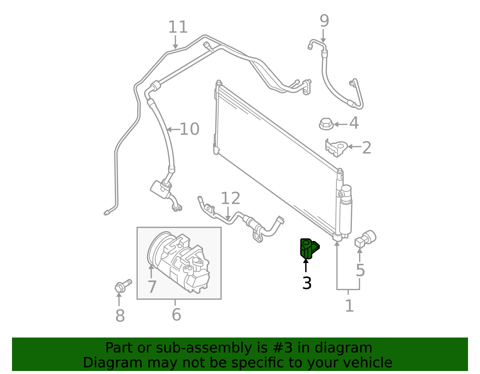 92112-ET00A - Condenser Assembly Lower Bracket 2007-2012 Nissan Sentra ...