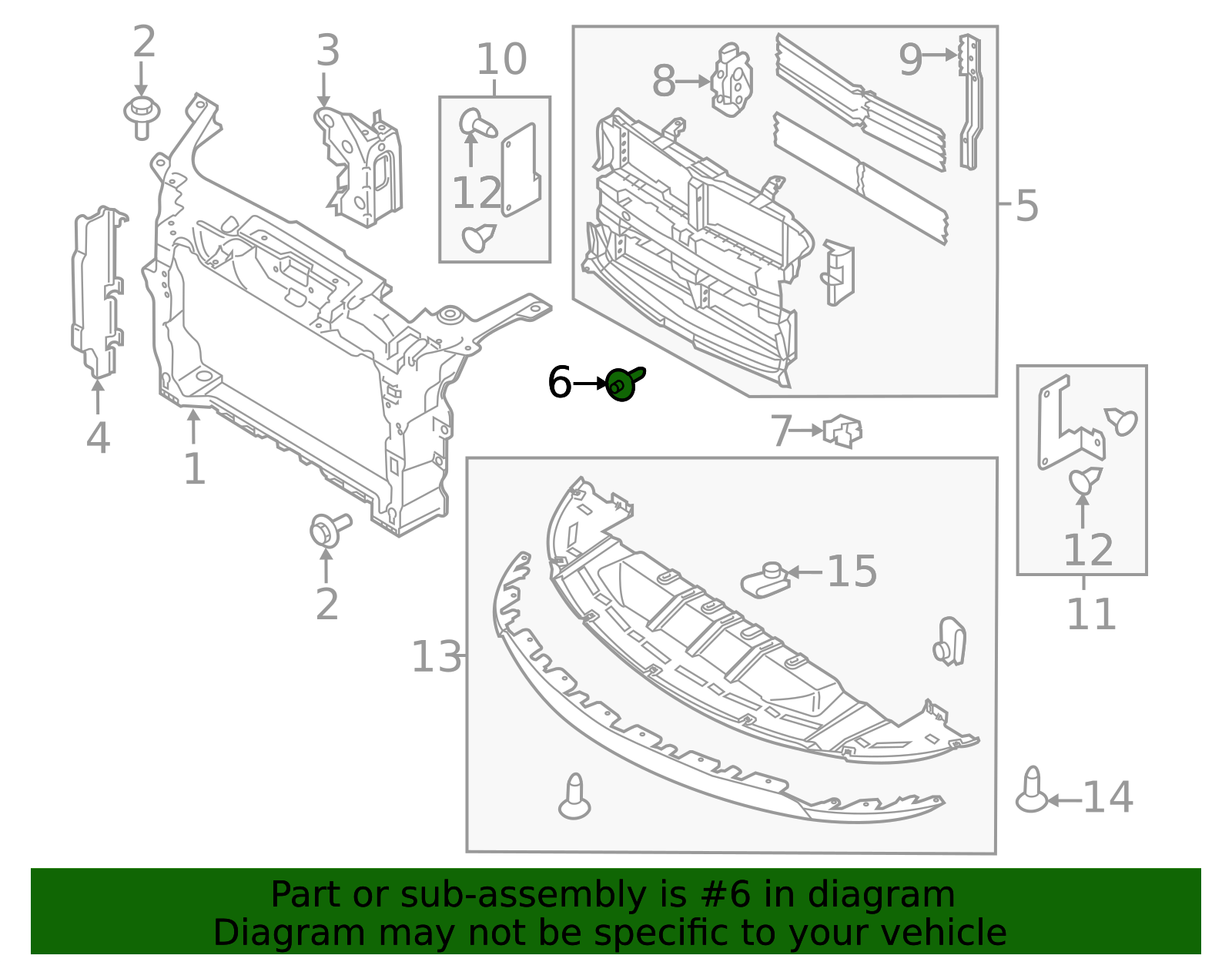 Radiator Support Air Deflector Screw -W708394-S424 | TascaParts.com