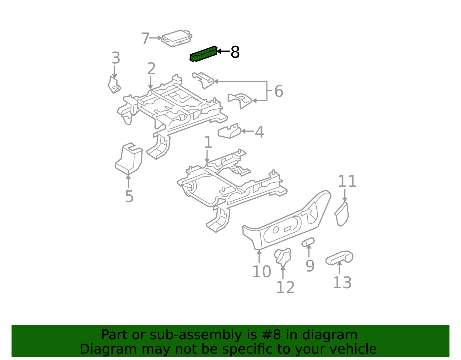 SW-7260 - High-Quality Motorcraft™ Power Seat Switch for AutoNation Parts