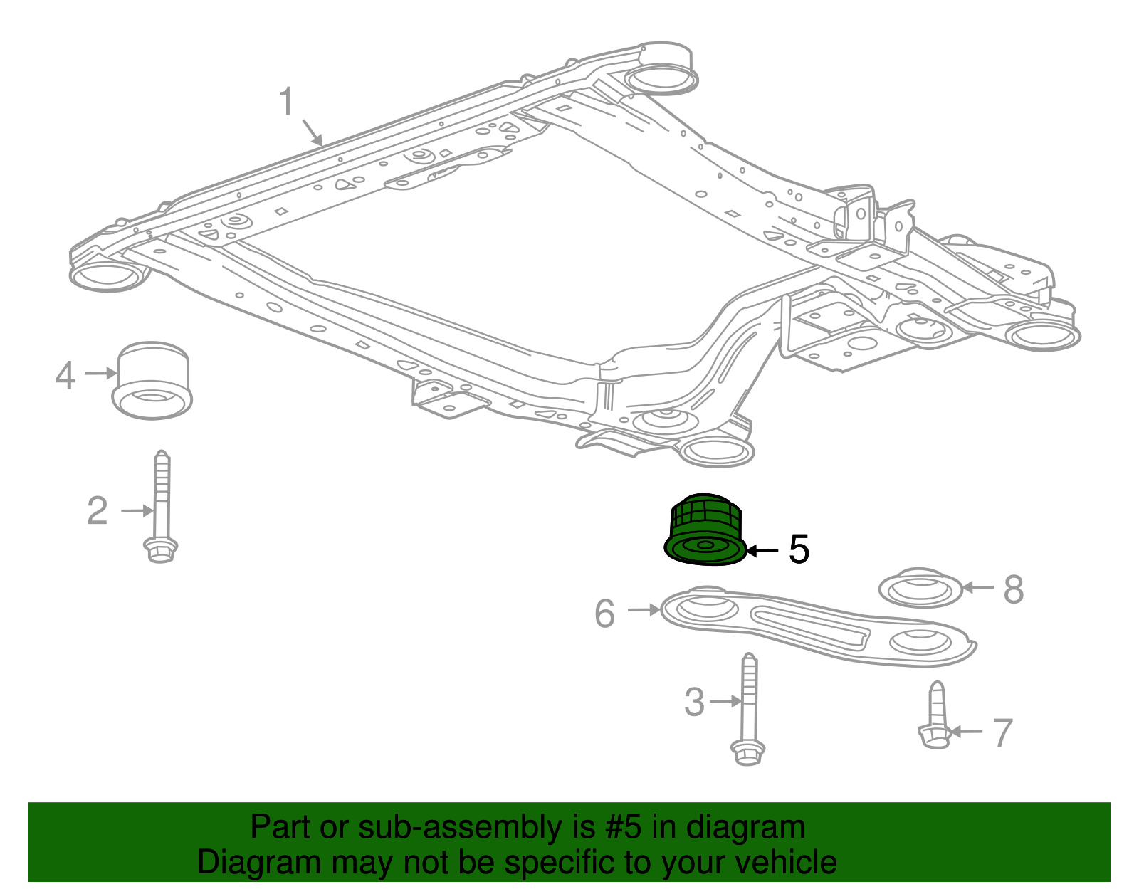 2010-2017 Buick Drivetrain and Front Suspension Cradle Rear Mount ...