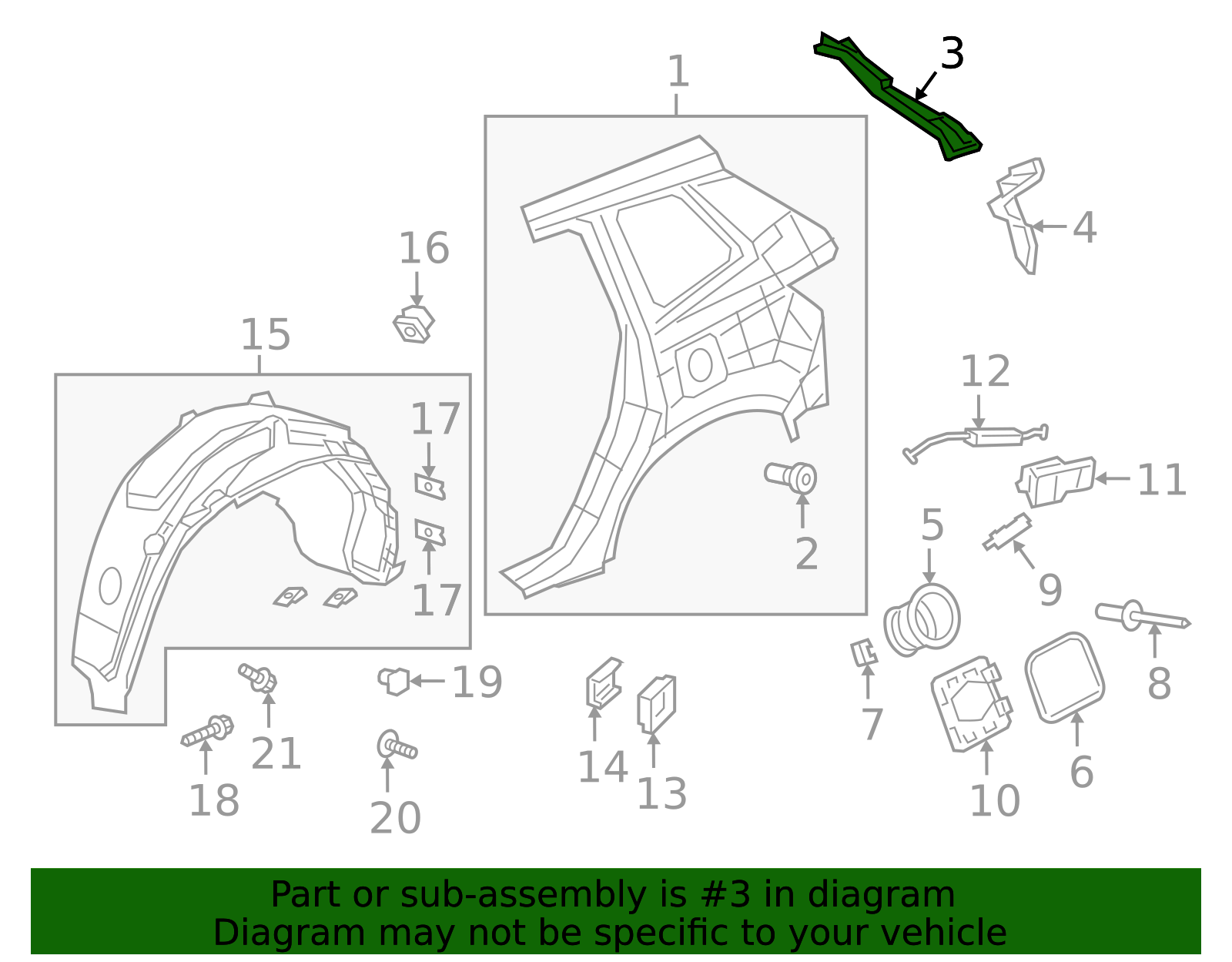2019-2025 Honda Passport Rear Pillar 63320-TGS-A00ZZ | Clark Knapp Honda