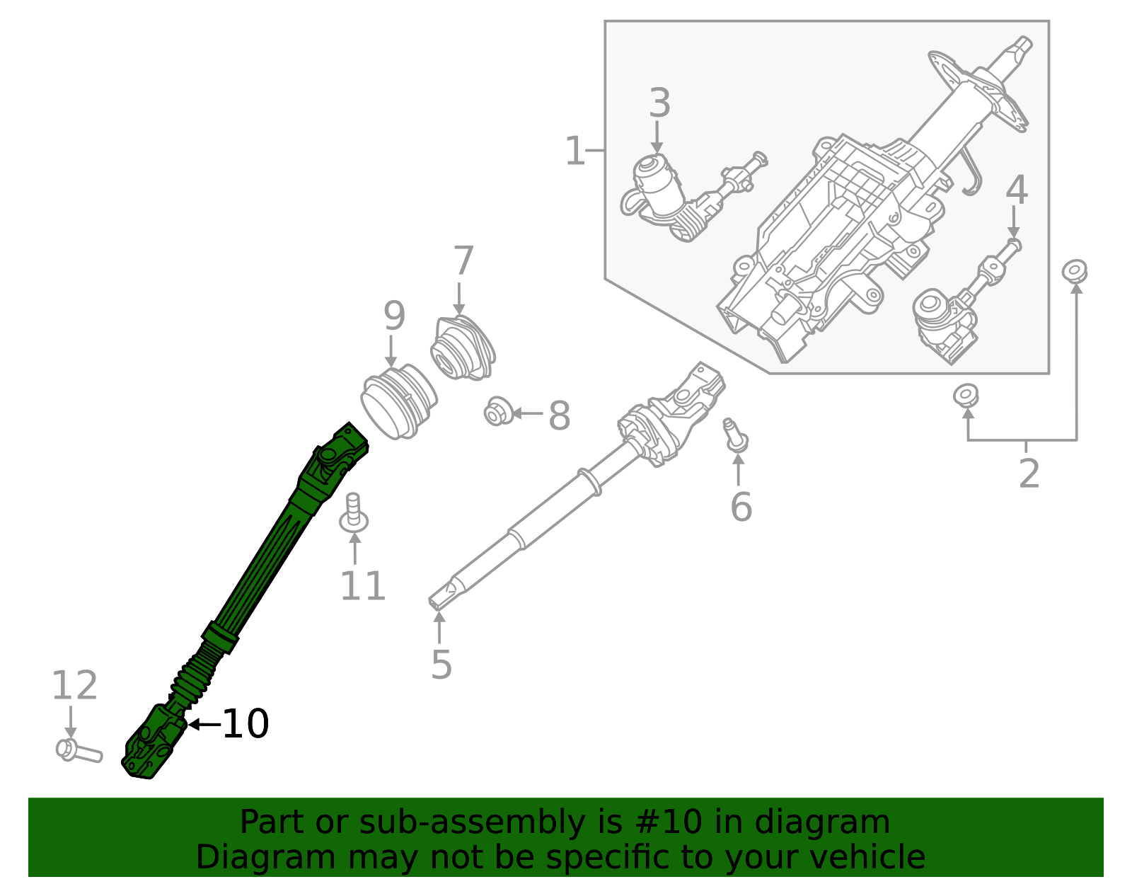 2020-2025 Ford | Lower Shaft | L1MZ-3B676-B | Walls' Ford Parts