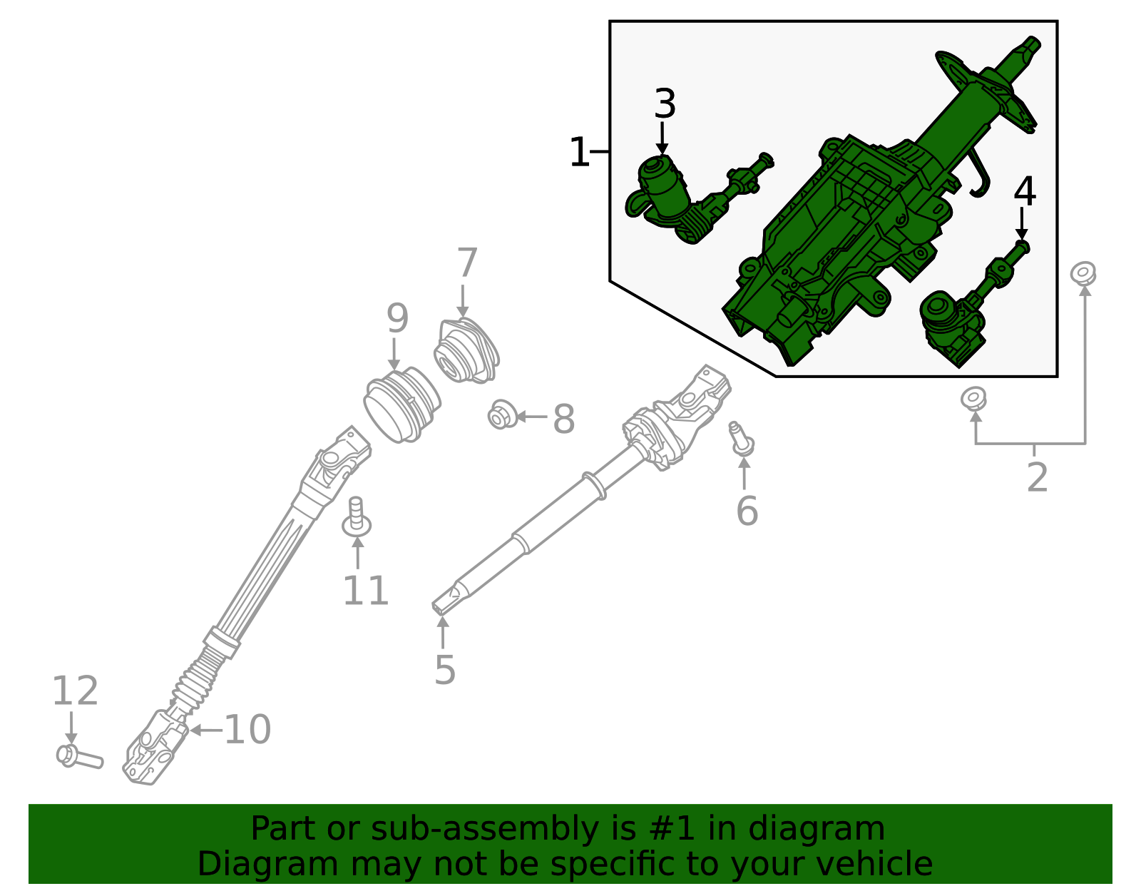 2020-2024 Ford Steering Column N1MZ-3C529-H | Ford OEM Parts Outlet