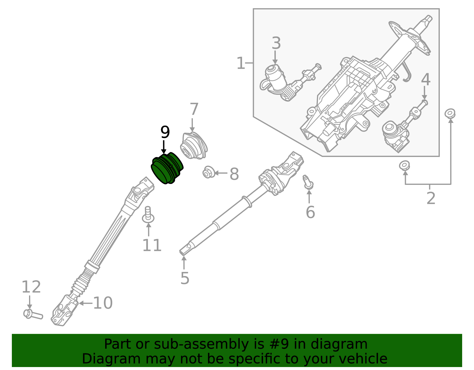 L1MZ-3C611-A - High-Quality Steering Coupling Boot for AutoNation Parts