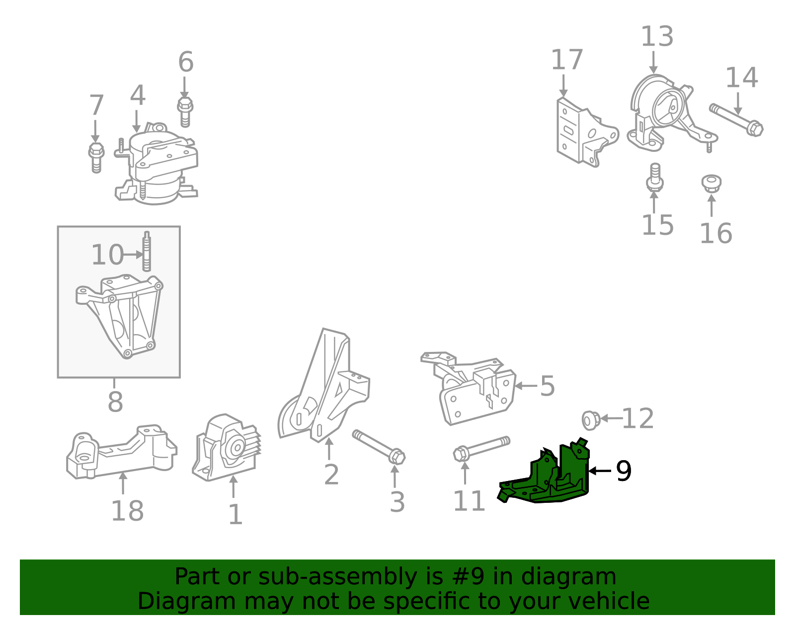 12325-36030 - High-Quality Engine Mount Support Bracket for 2011-2016 ...