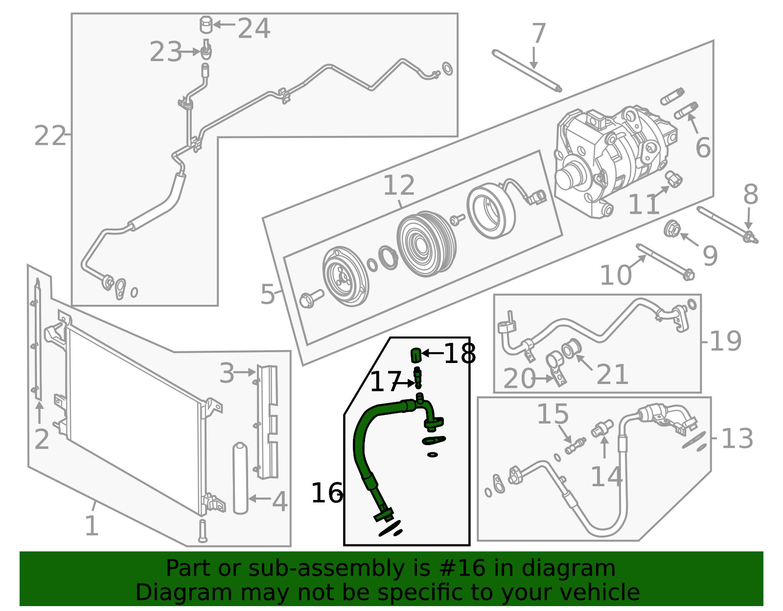 Ford A/C Suction Hose - OEM Cooling Line - Part #BR3Z-19D742-C ...