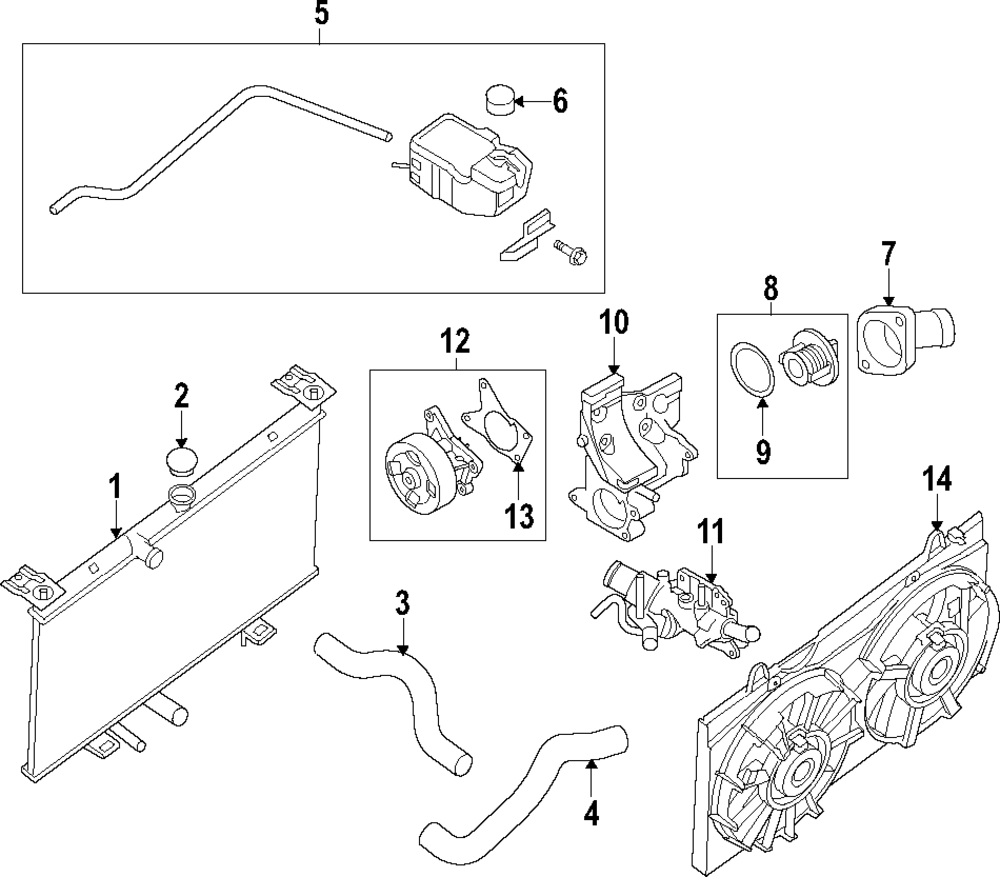 2013-2019 Nissan Sentra Thermostat 21200-3RC5A | OEM Parts Online