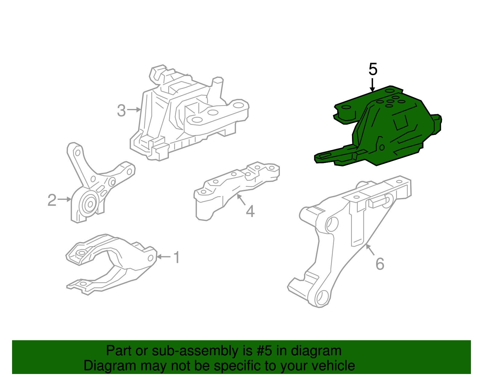 2016-2019 Chevrolet Volt Passenger Side Engine Mount 23339695 | Capital ...