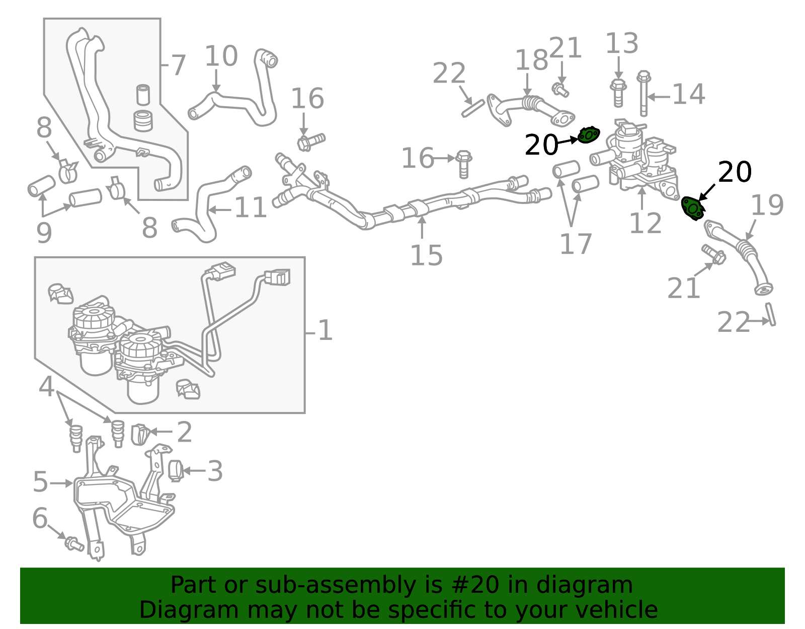 2007-2022 Toyota Secondary Air Injection Pipe Gasket 17376-38020 ...