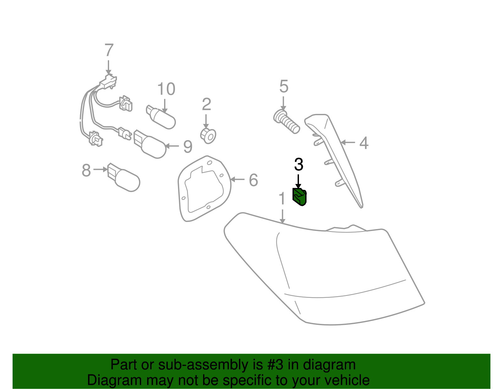 2004-2014 Subaru Combo Lamp Assembly Retainer 909130119 | Subaru Parts Guys
